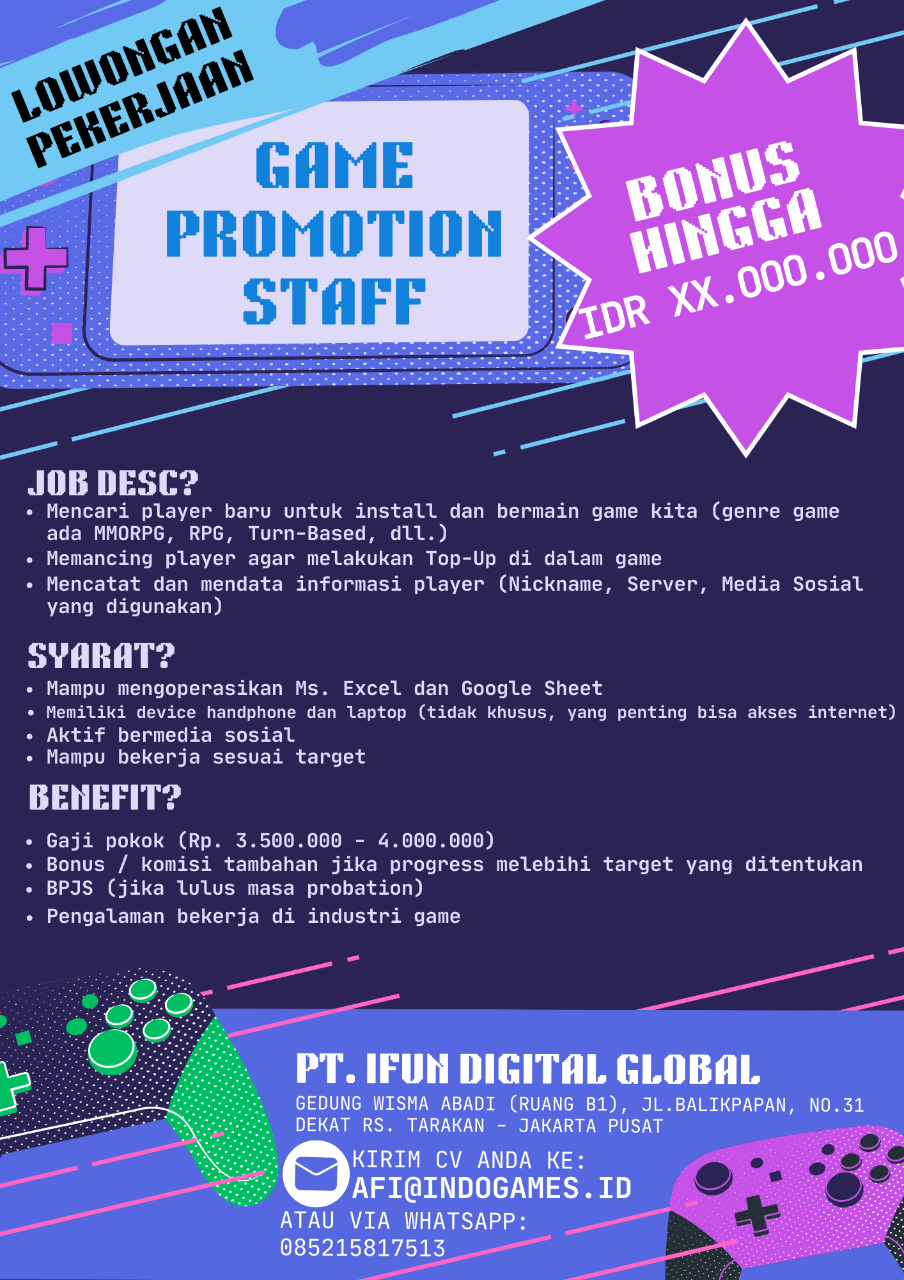 Game Promotion Staff | AtmaGo