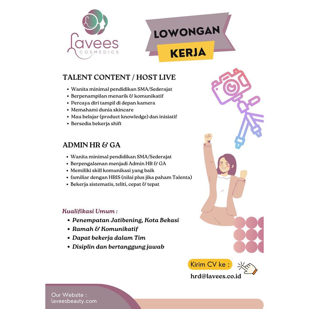 TALENT CONTENT/HOST LIVE - Wanita | AtmaGo
