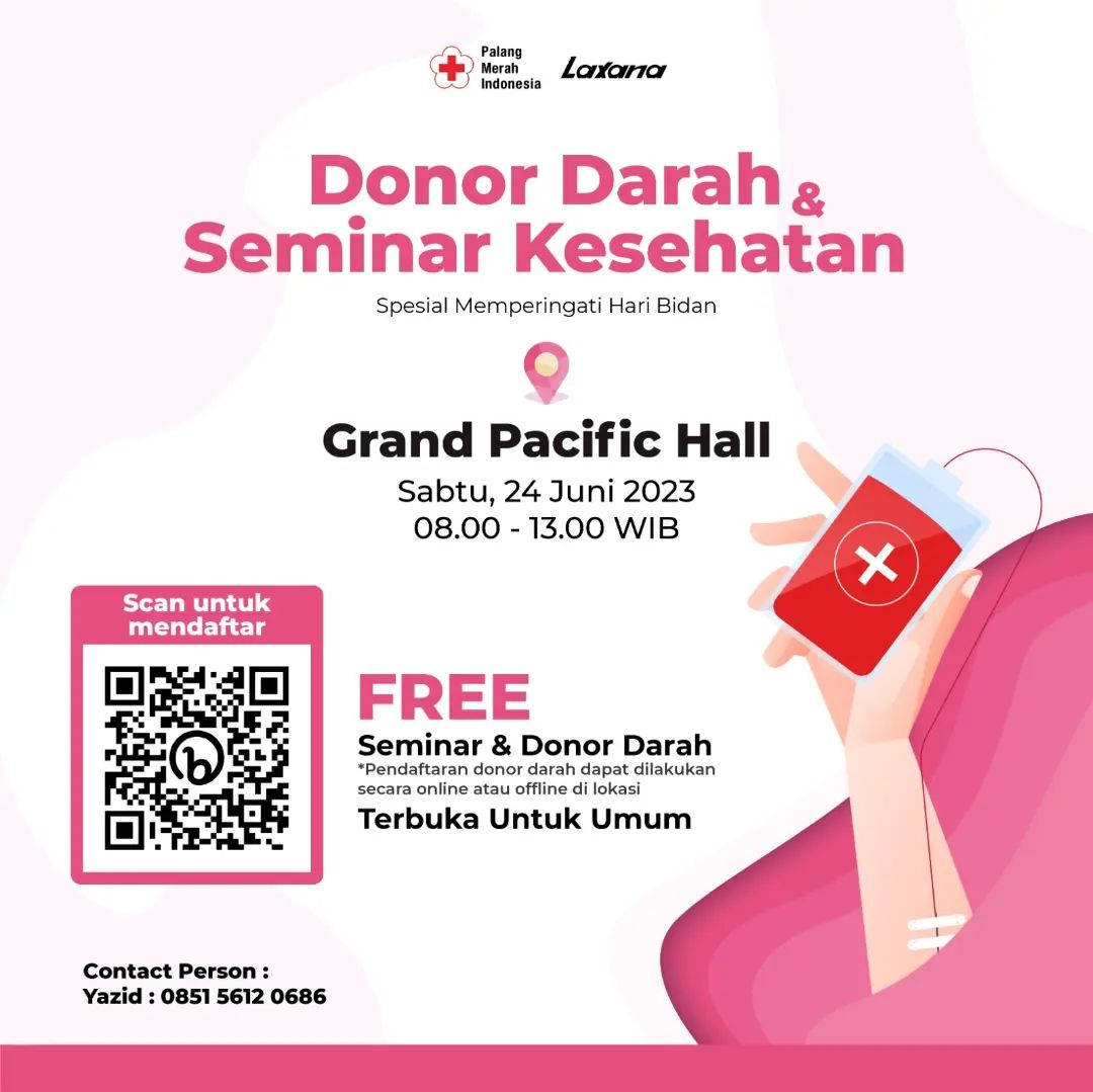 Donor Darah Grand Pacific Hall Jogja | AtmaGo