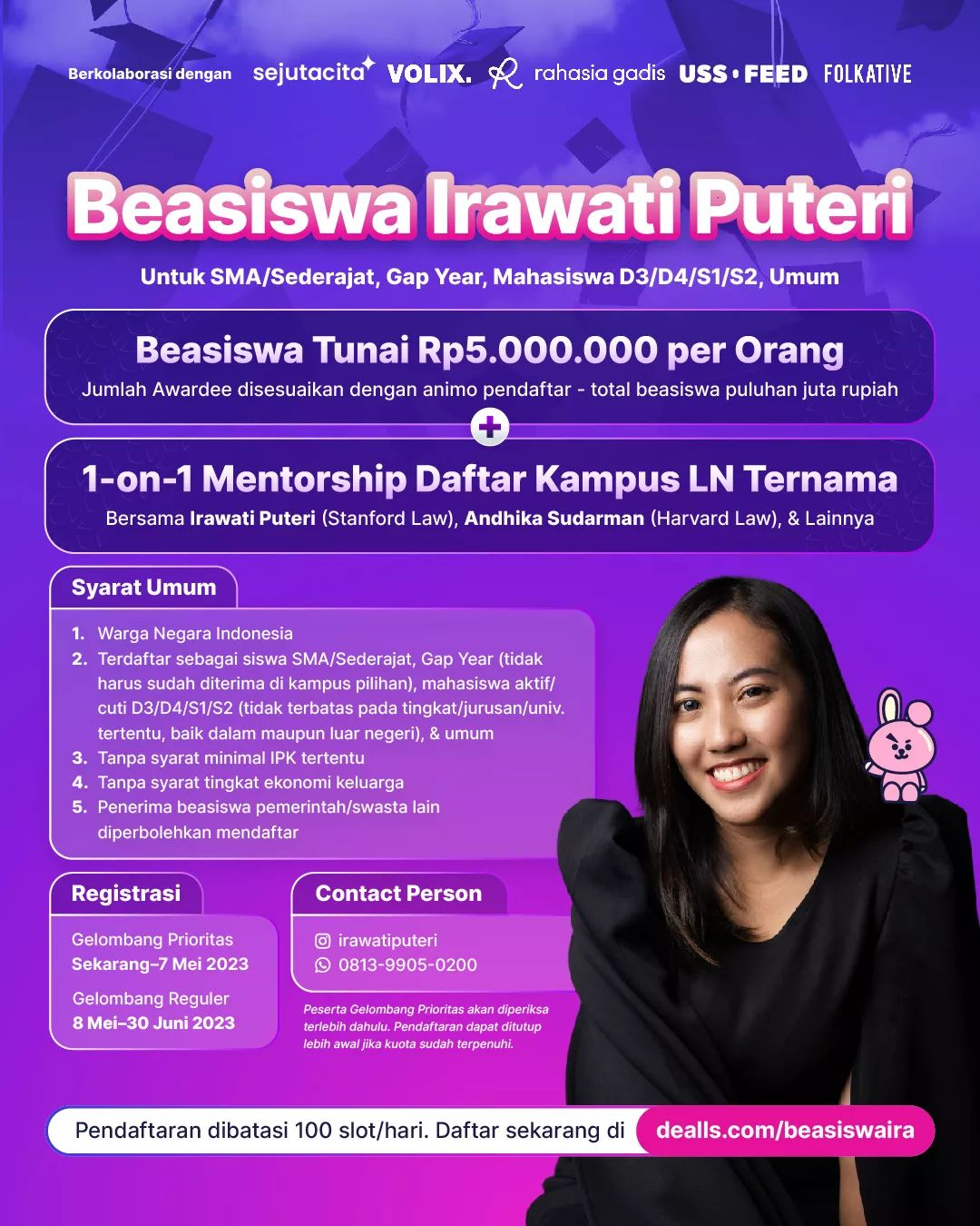 Beasiswa Irawati Puteri 2023 | AtmaGo