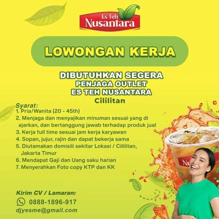 PENJAGA OUTLET ES TEH NUSANTARA CILILITAN | AtmaGo