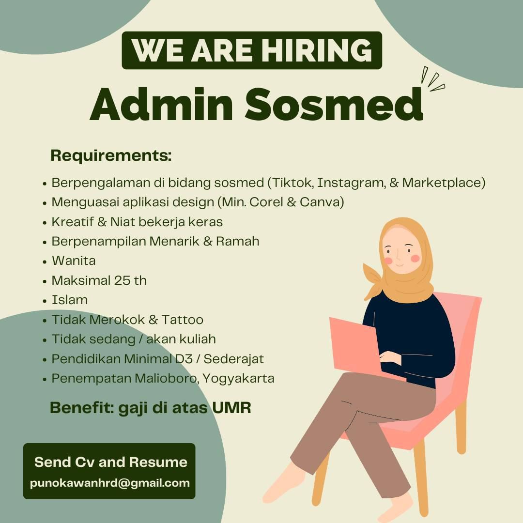 Admin Sosmed - Wanita | AtmaGo