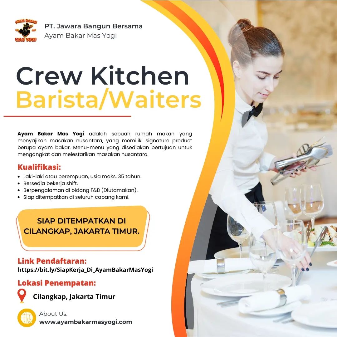 Crew Kitchen Barista/Waiters | AtmaGo