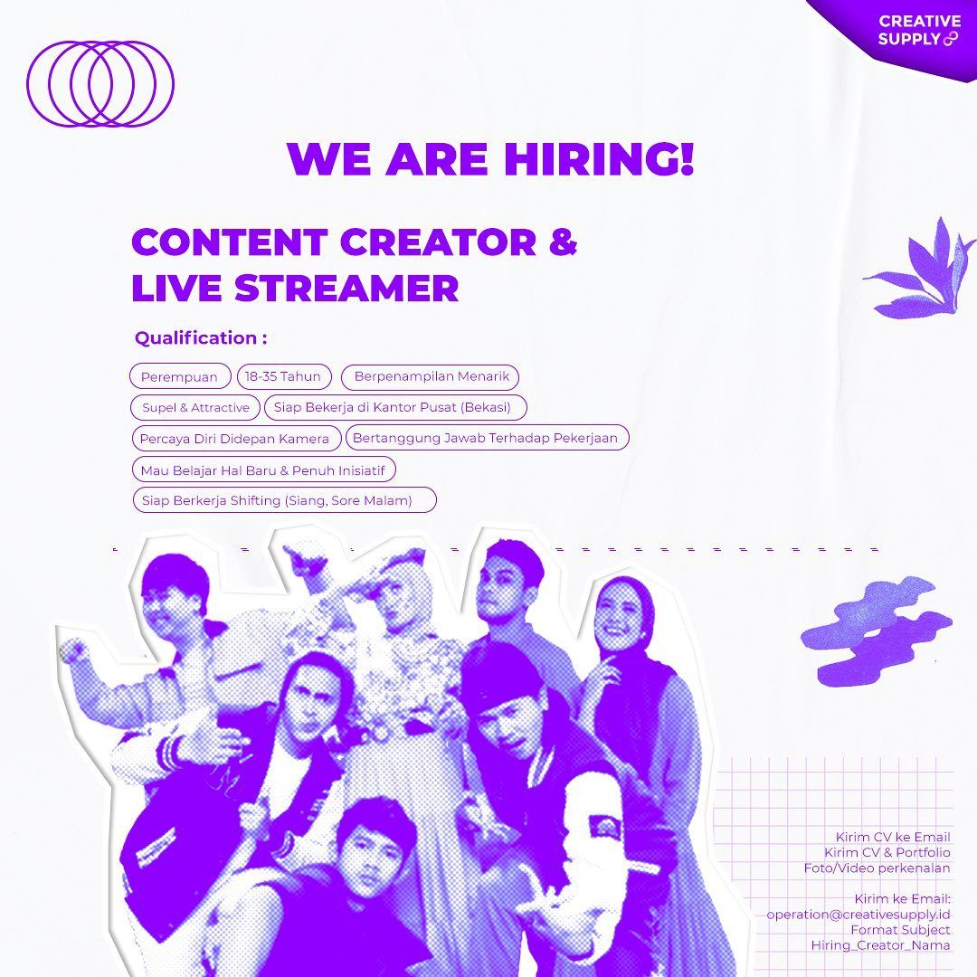 CONTENT CREATOR & LIVE STREAMER - Wanita | AtmaGo