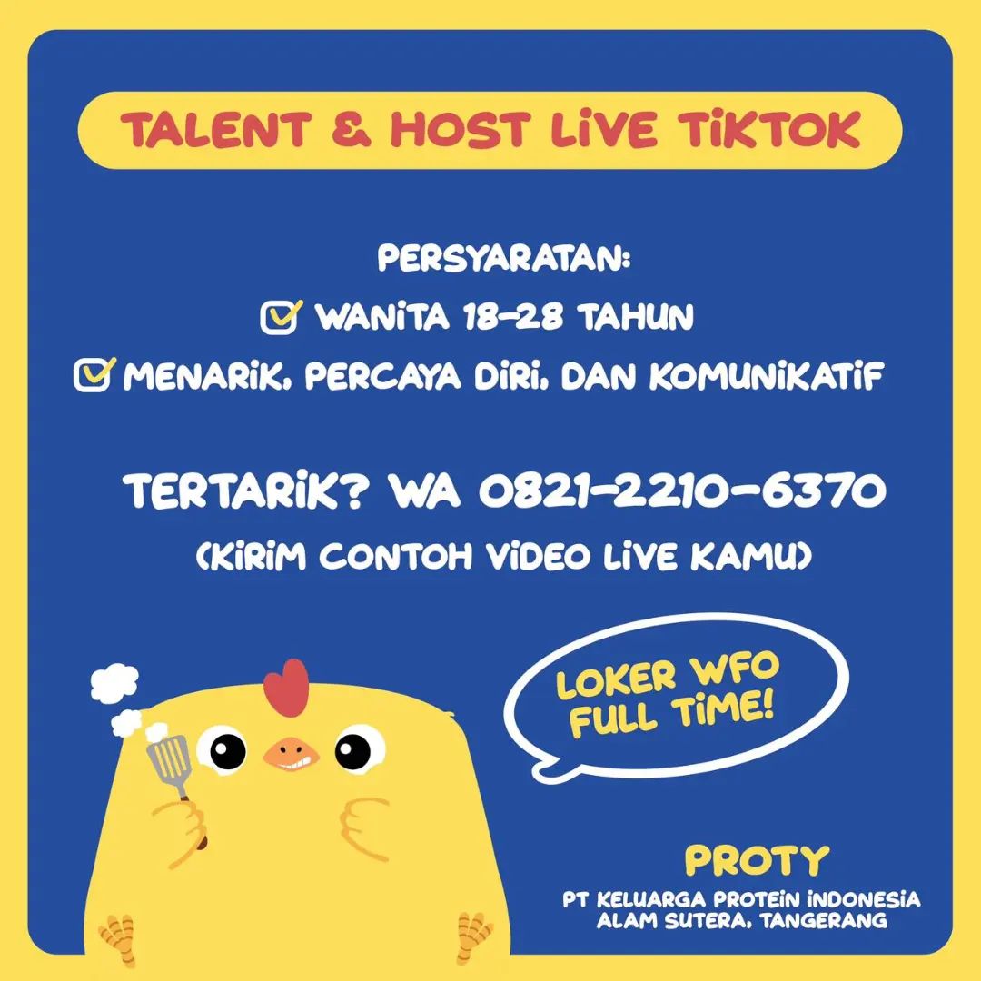 TALENT & HOST LIVE TIKTOK - Wanita | AtmaGo