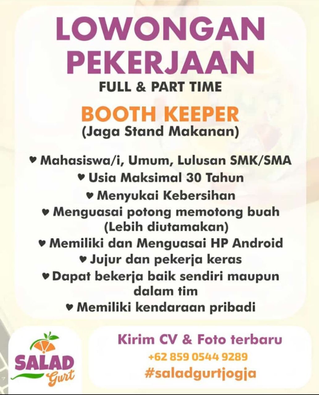 BOOTH KEEPER (Jaga Stand Makanan) | AtmaGo