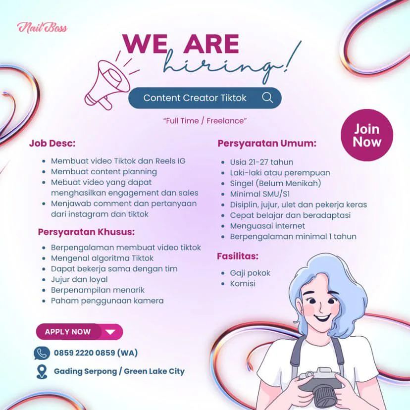 Content Creator Tiktok | AtmaGo