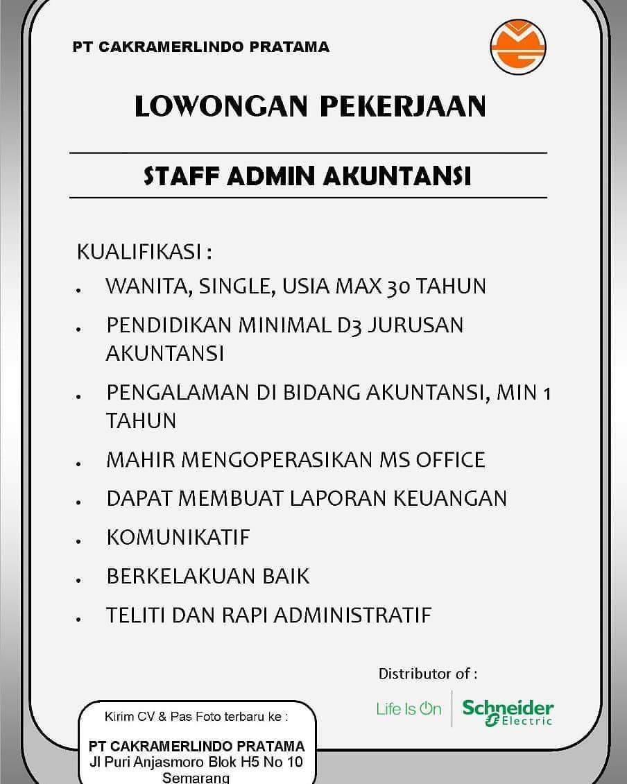 LOWONGAN KERJA STAFF ADMIN AKUNTANSI | AtmaGo