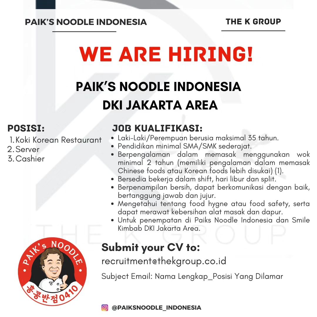 Koki Korean Restaurant, Server, Cashier | AtmaGo