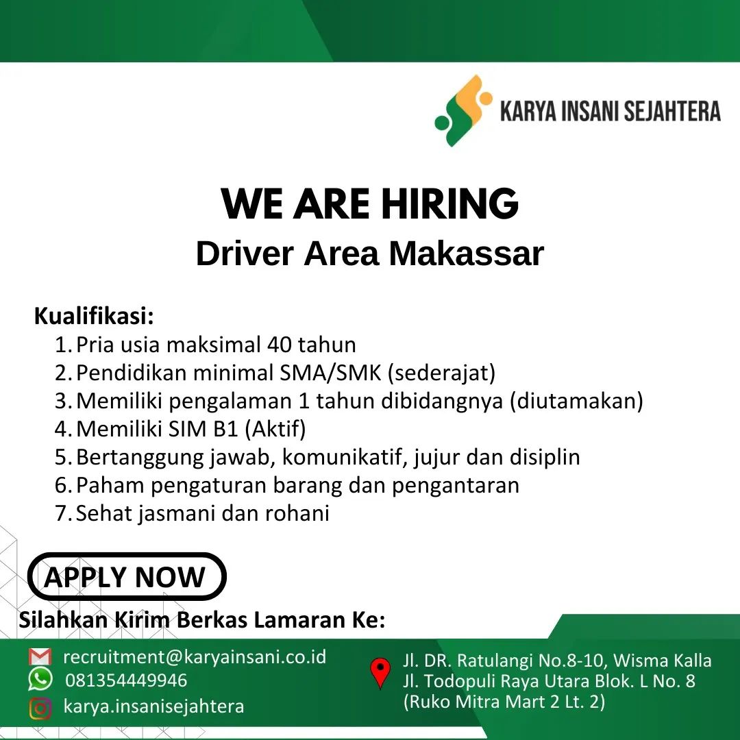 DRIVER AREA MAKASSAR | AtmaGo
