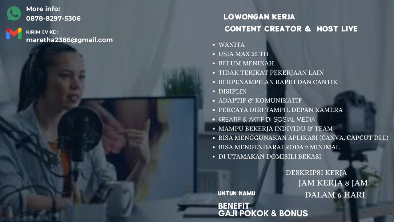 conten creator dan host live | AtmaGo