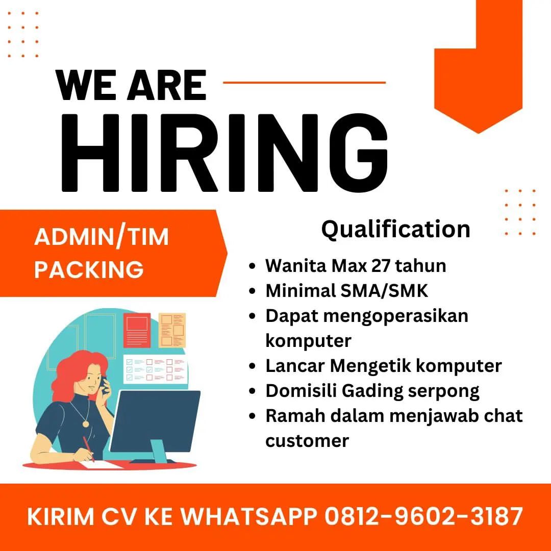 ADMIN/TIM PACKING - Wanita | AtmaGo