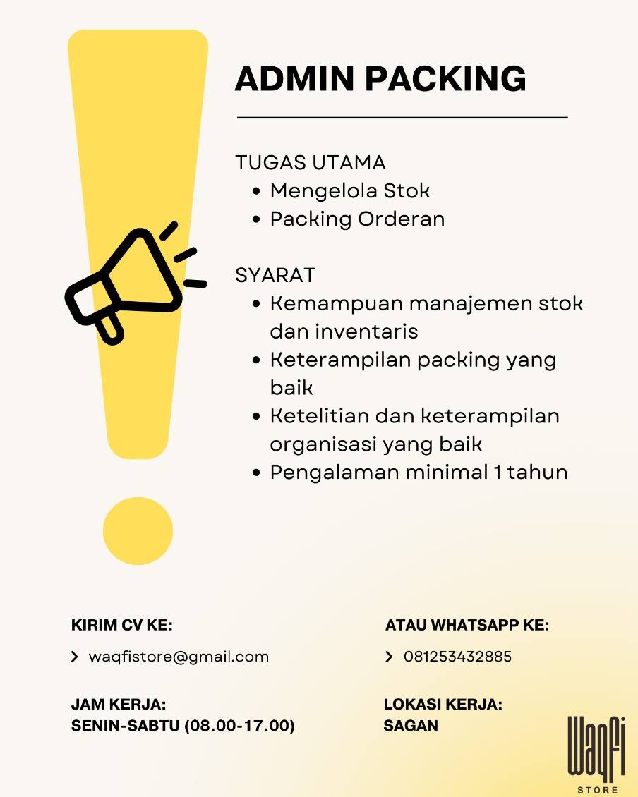 ADMIN PACKING | AtmaGo