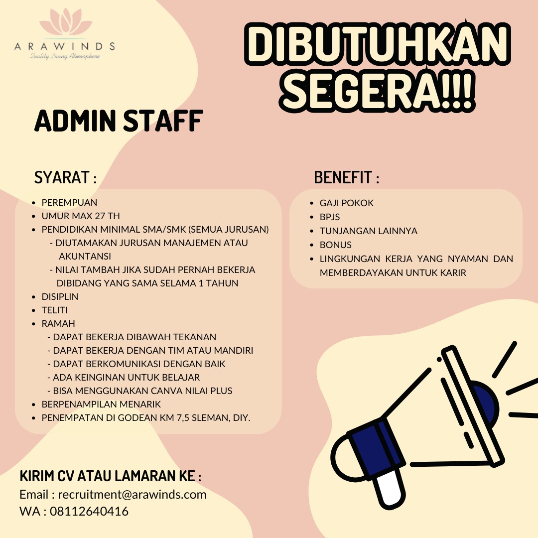 Admin Staff Wanita | AtmaGo