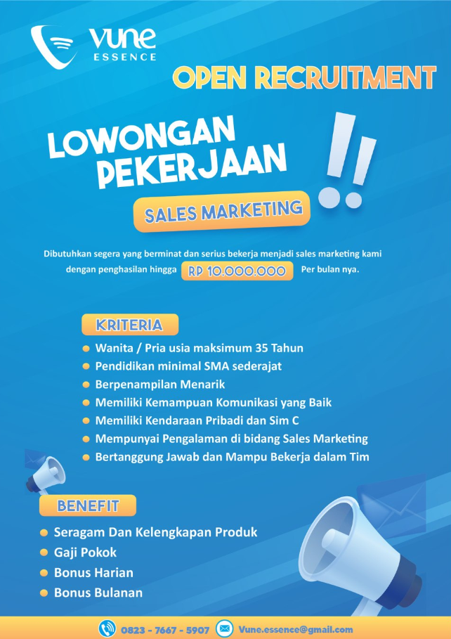 LOWONGAN PEKERJAAN SALES MARKETING | AtmaGo