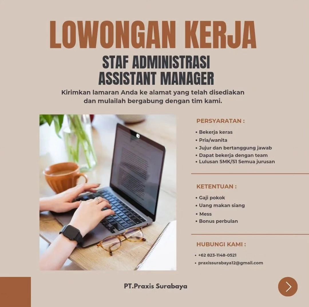 STAF ADMINISTRASI / ASSISTANT MANAGER | AtmaGo