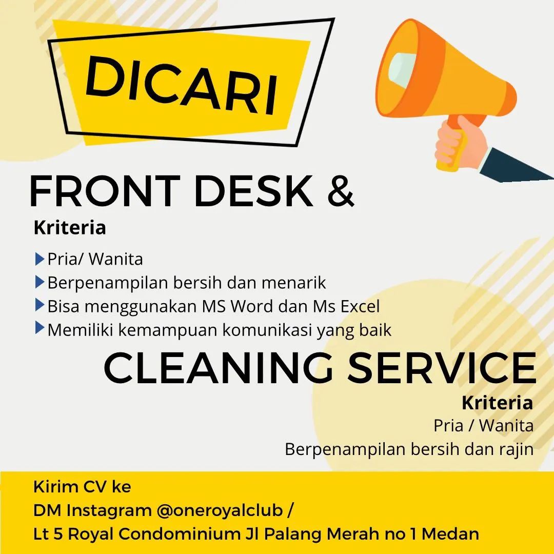 Frontdesk dan Cleaning Service | AtmaGo