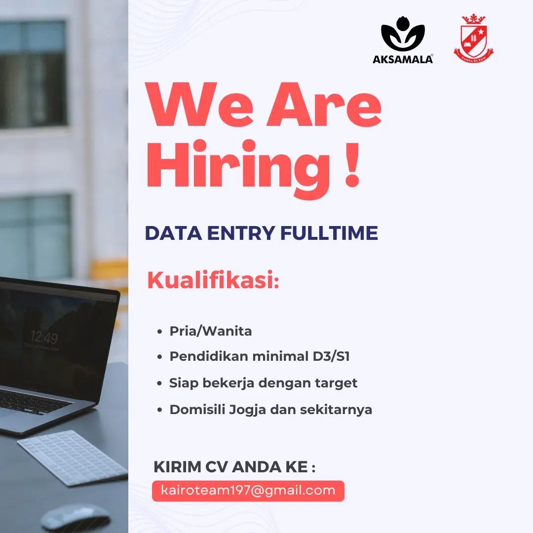 DATA ENTRY FULLTIME | AtmaGo
