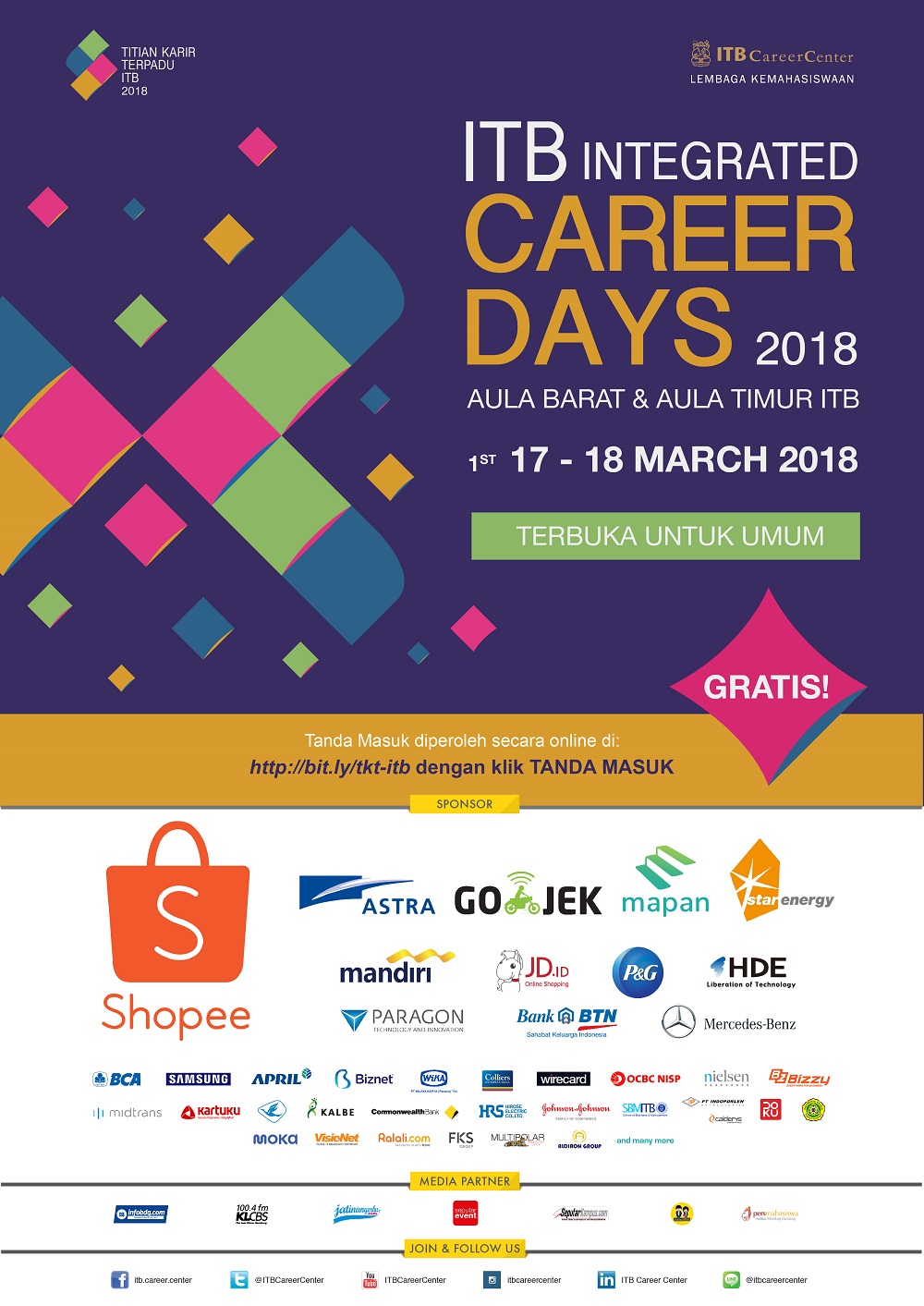 [JOBFAIR] ITB Integrated Career Days March 2018 | AtmaGo