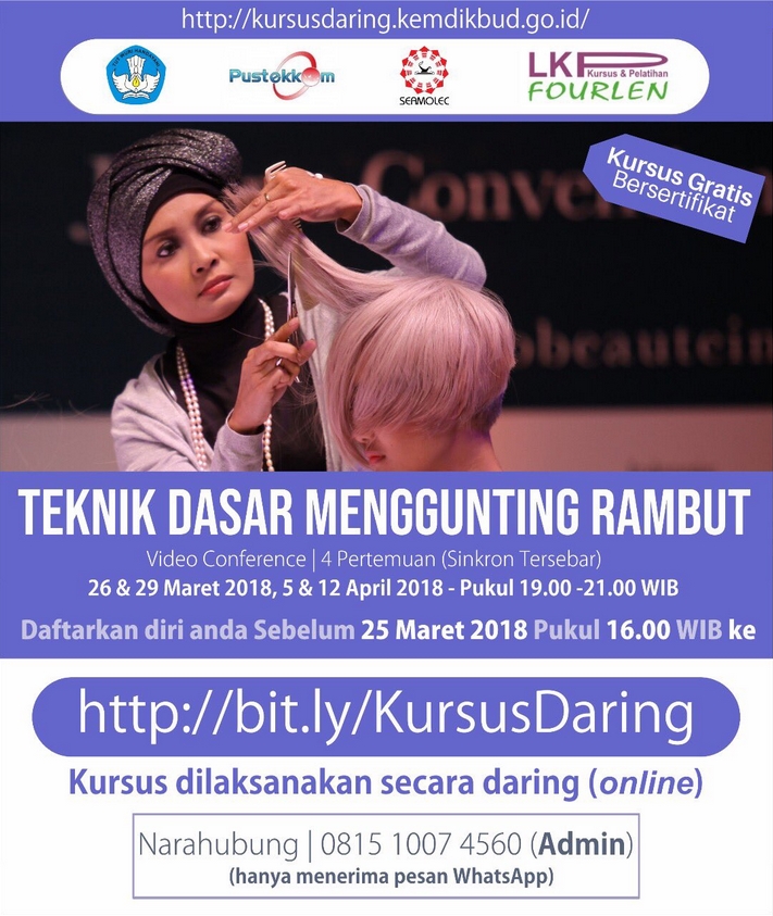 Kursus Daring Kemendikbud: Teknik Dasar Gunting Rambut | AtmaGo