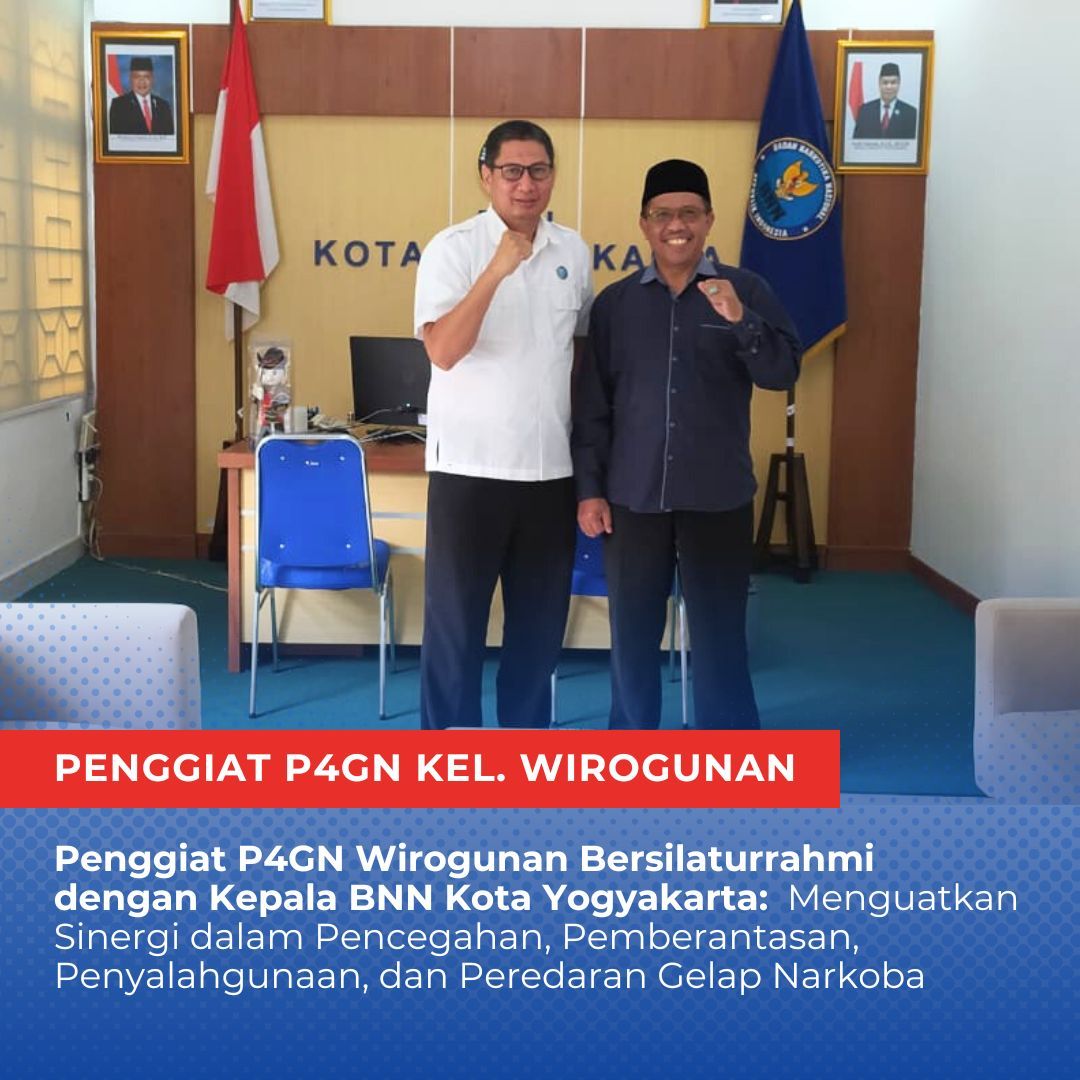 Penggiat P4GN Wirogunan dan BNN Kota Jogja Bersinergi Perkuat Pencegahan dan Pemberantasan ...