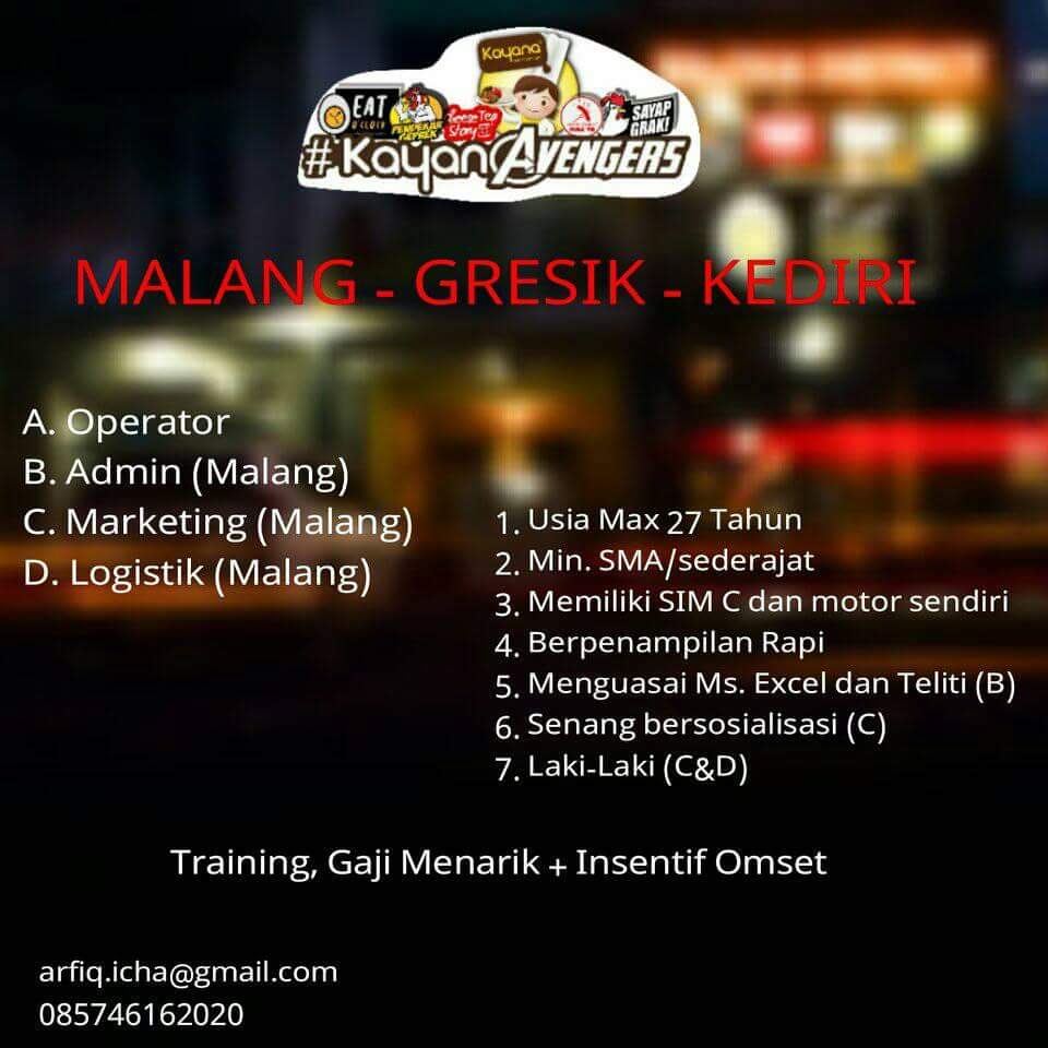 LOWONGAN KAYANA KEBAB di Malang | AtmaGo