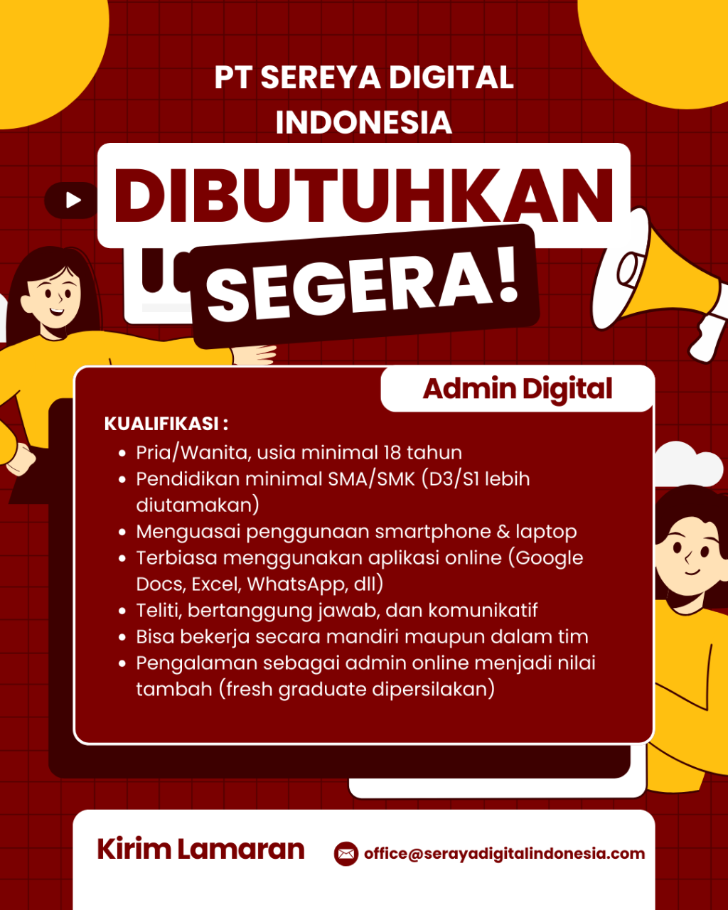 Admin Digital Online | AtmaGo