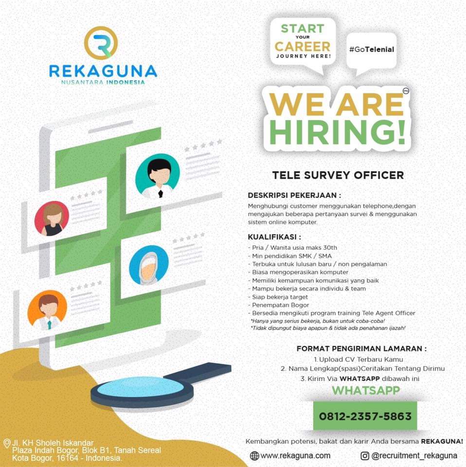 Lowongan Kerja Tele Survey Officer | AtmaGo