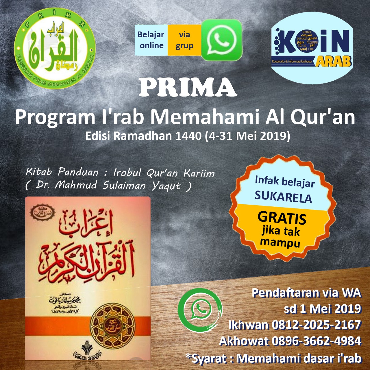 Program Online I'rab Memahami Al Qur'an (PRIMA) Edisi Ramadhan | AtmaGo