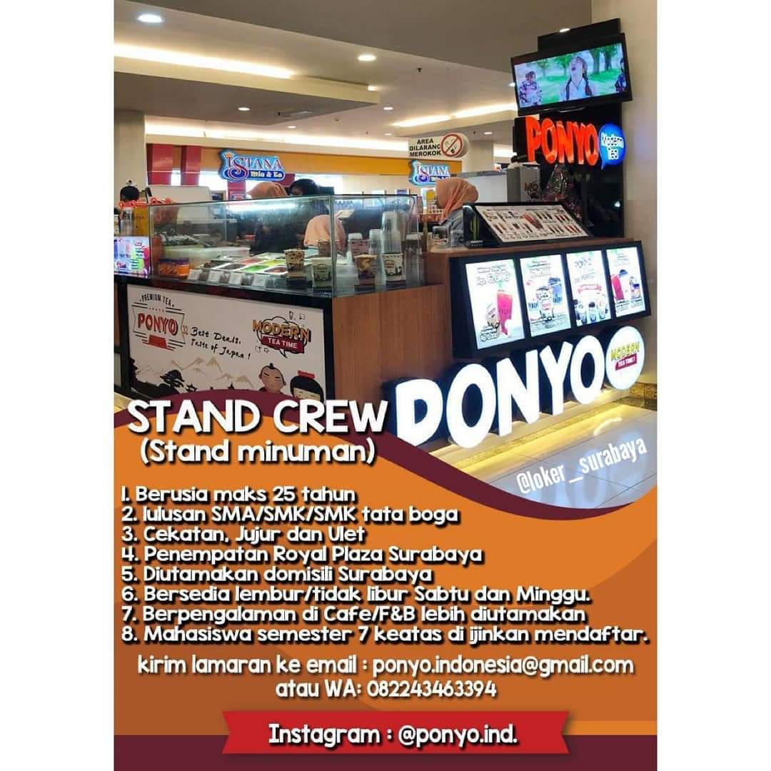 Lowongan Kerja Stand Crew | AtmaGo