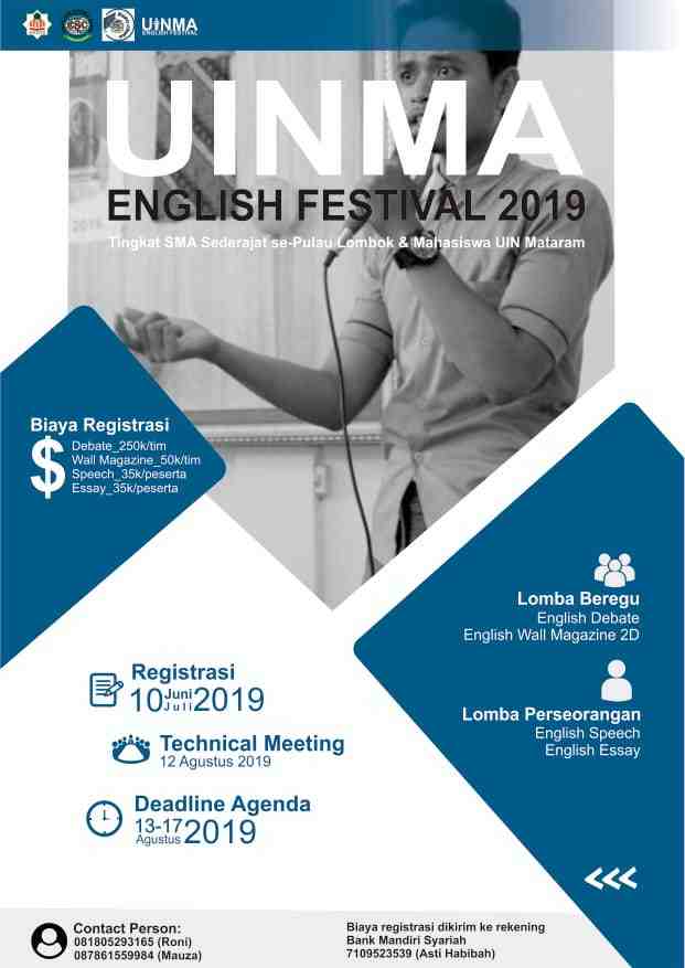 LET'S JOIN US UINMA ENGLISH FESTIVAL 2019 WILL BE HELD SOON!!! | AtmaGo