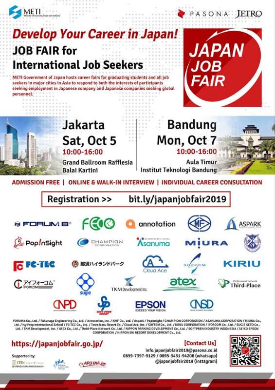 Japan Job Fair 2019 – Jakarta & Bandung | AtmaGo