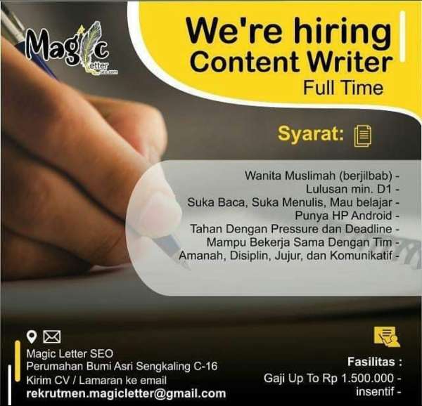 Content Writer Full Time | AtmaGo